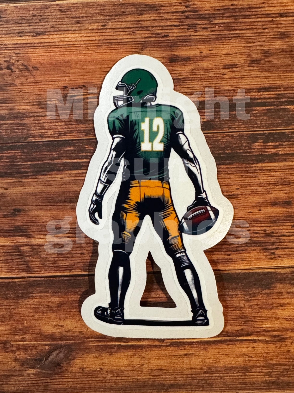 Personalized Football Player Sticker: Custom Team Colors and Jersey ...