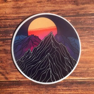 Mountain Sticker Pack - Includes All 5 Waterproof Stickers - Etsy