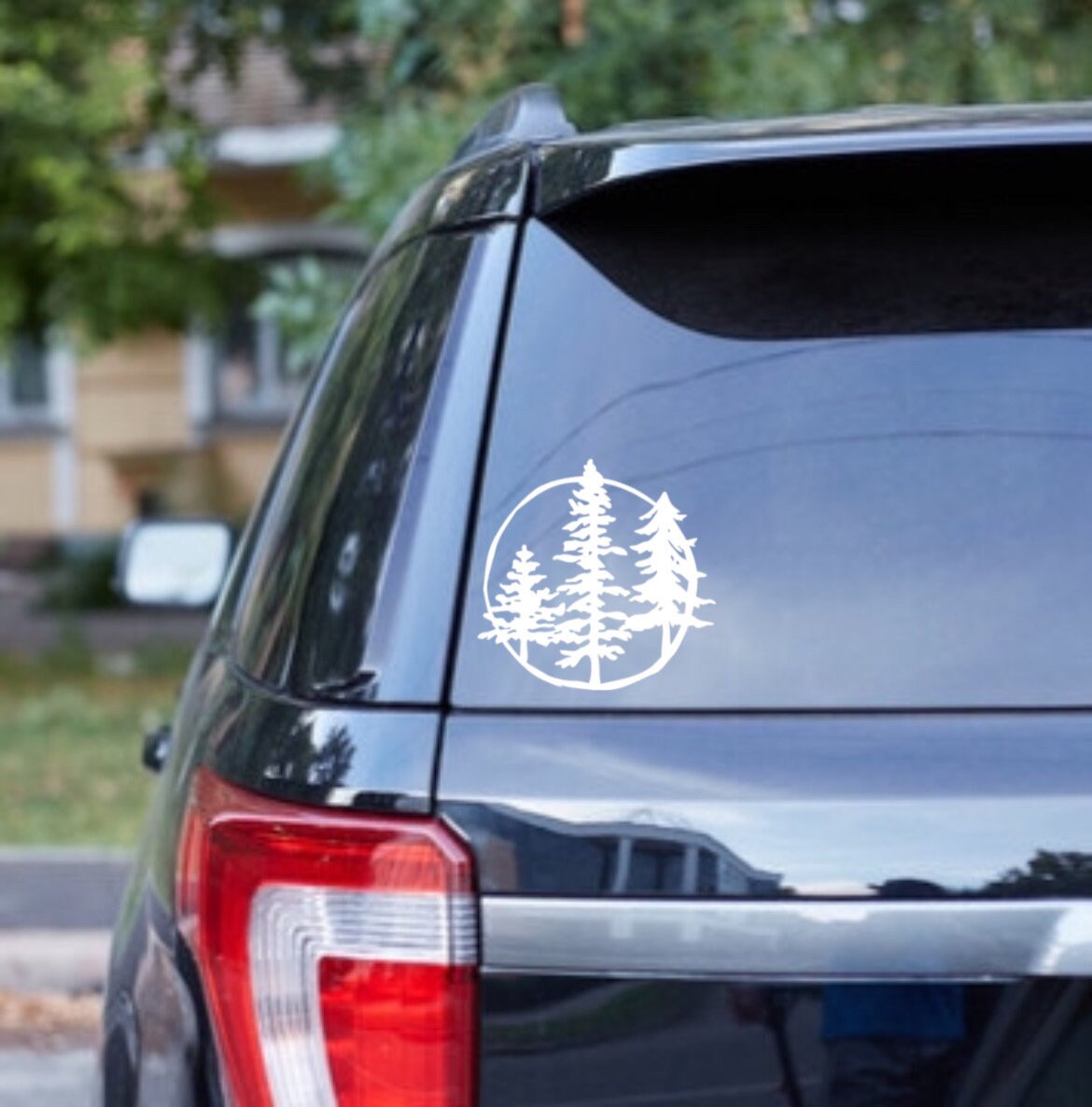 Three Trees Circle Vinyl Decal: Outdoors Camping Car Truck Laptop - Etsy