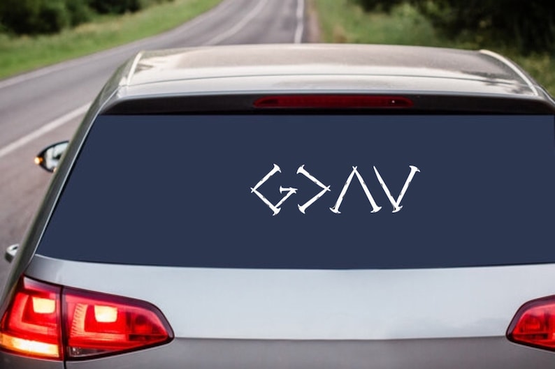 God is Greater Vinyl Decal: Faith Decal for Cars, Laptops, Water ...