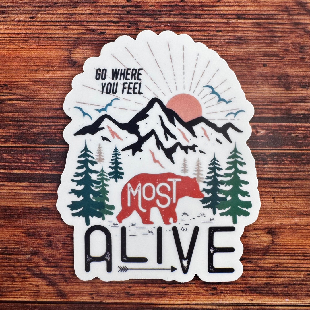 Outdoor Adventure Sticker: Camping, Hiking, Waterproof - Etsy