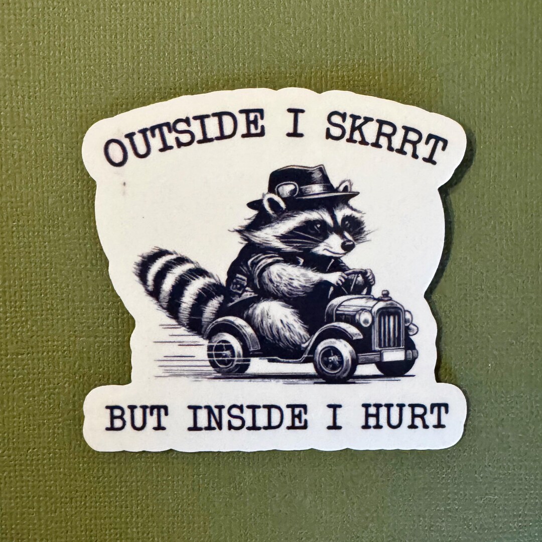 Funny Raccoon Sticker: Waterproof Laptop Decal - Etsy