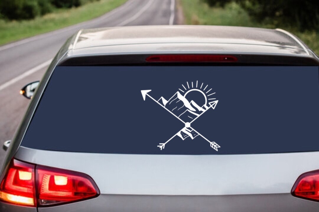 Mountain Arrow Vinyl Decal, Outdoors Car Accessories - Etsy