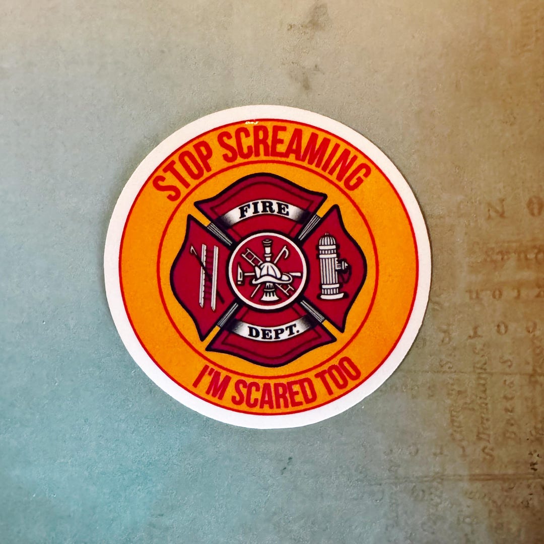 Funny Fireman Sticker: First Responder EMT Decal - Etsy