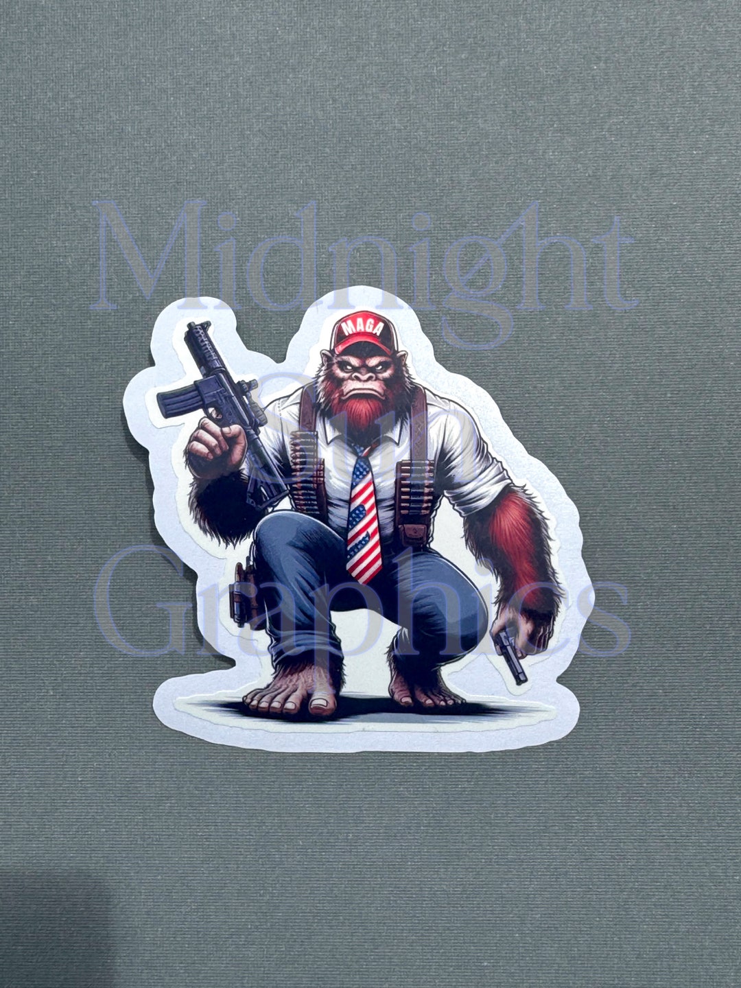 Bigfoot MAGA Sticker, Maga Sticker, Bigfoot Sticker, Waterproof Sticker ...