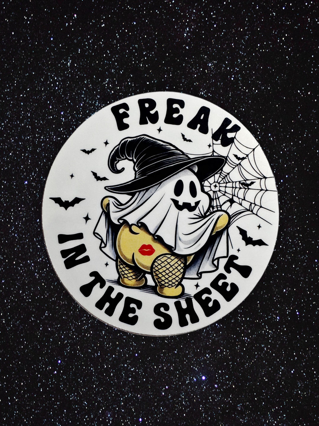 Freak in the Sheet , Halloween Sticker, Funny Sticker, Waterproof ...