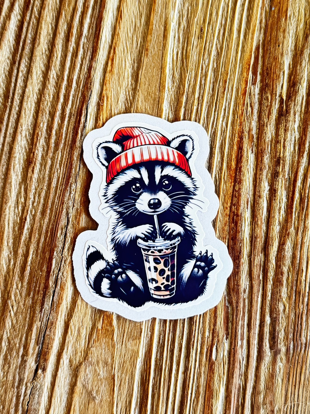 Raccoon Iced Coffee | Fall Stickers | Cute Fall Stickers | Waterproof ...