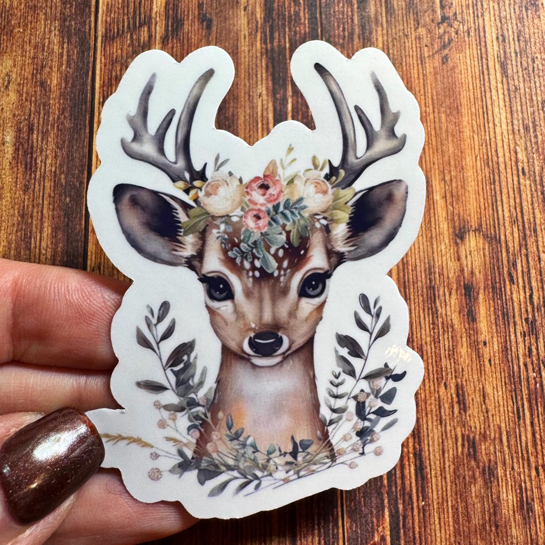 Boho Baby Deer Sticker | Beautiful Deer | Waterproof Stickers ...