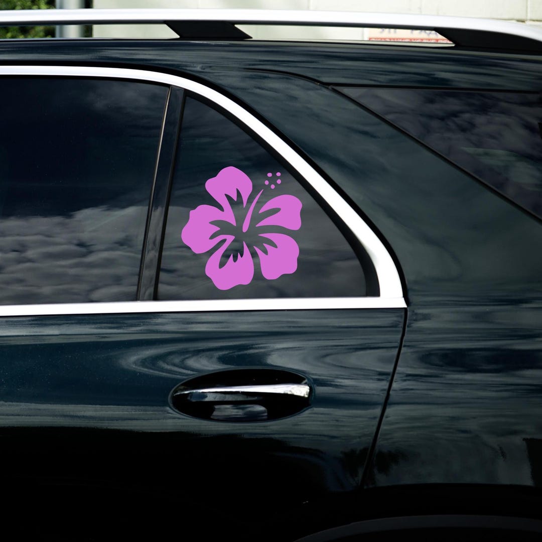 Hibiscus Flower Car Decal: Hawaiian Floral Vinyl Decal - Etsy