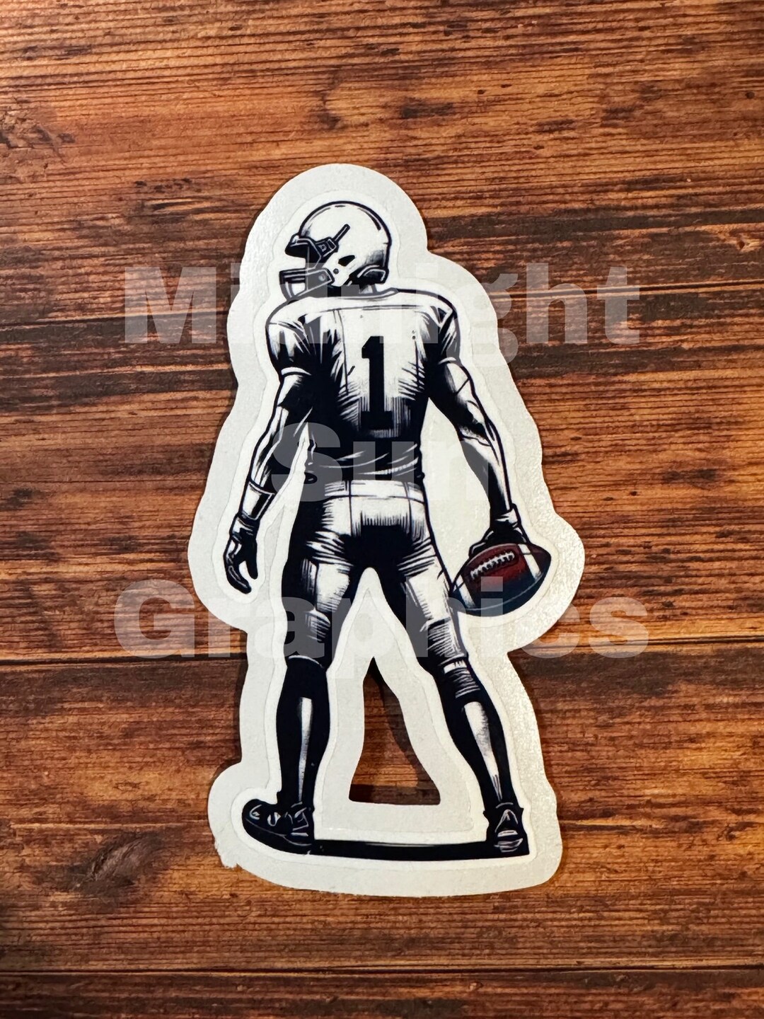 Personalized Football Player Sticker: Custom Team Colors and Jersey ...