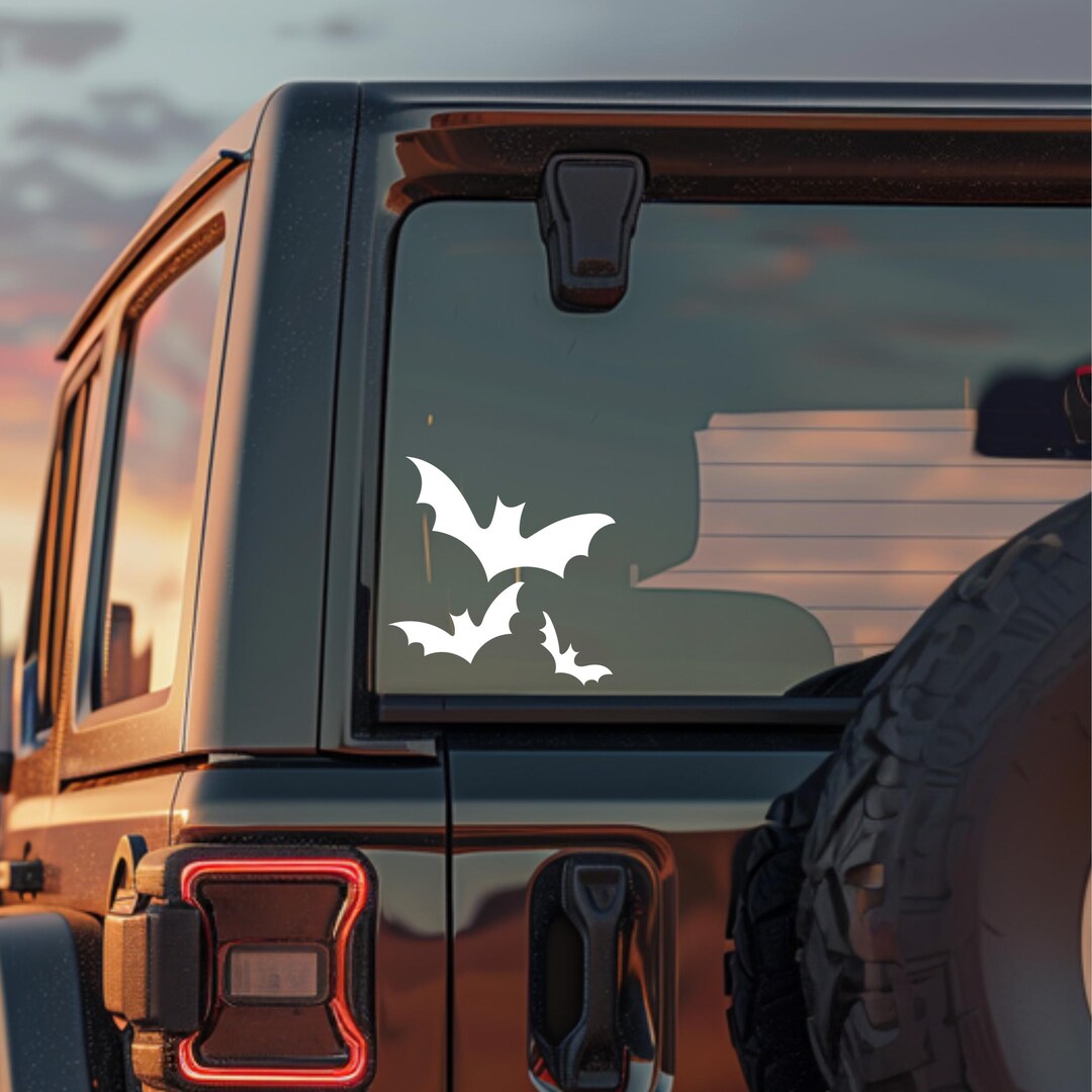 Bats Vinyl Decal: Spooky Car Accessory - Etsy