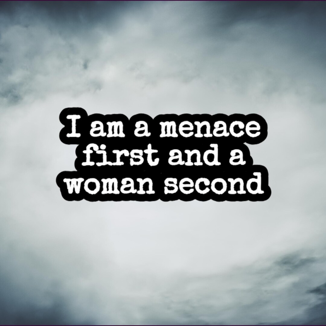 Menace Woman Funny Sticker: Waterproof Vinyl Decal - Etsy