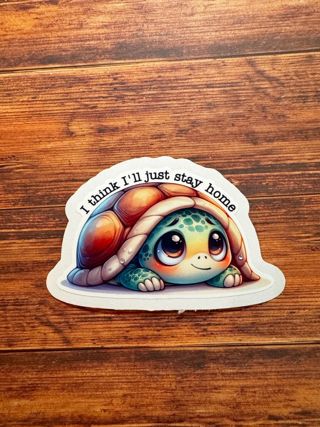 Turtle Sticker | Cute Sticker | Homebody | Ill Just Stay Home ...