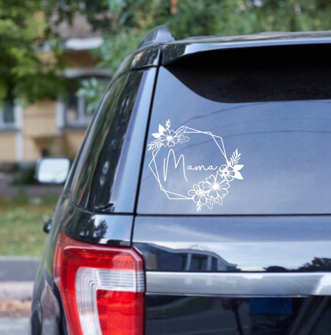 Floral Mama Decal, Vinyl Decal, Mama Decals, Decals for Moms, Floral ...