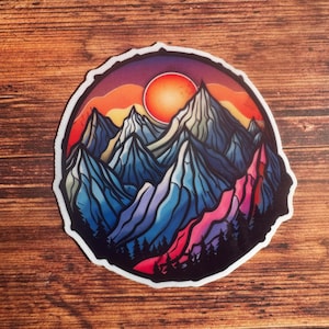 Mountain Sticker Pack - Includes All 5 Waterproof Stickers - Etsy