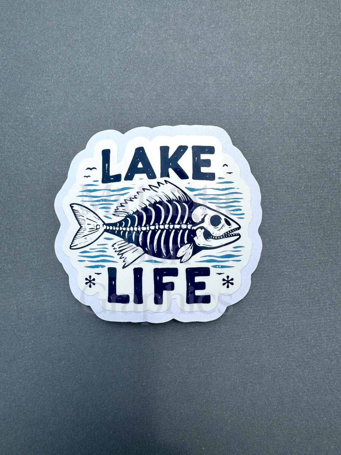 Lake Life Fish Skeleton Sticker - Etsy
