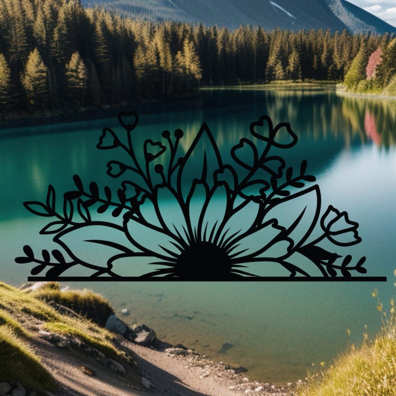 Split Flower Decal, Vinyl Decal, Custom Made Vinyl, Car Accessories ...