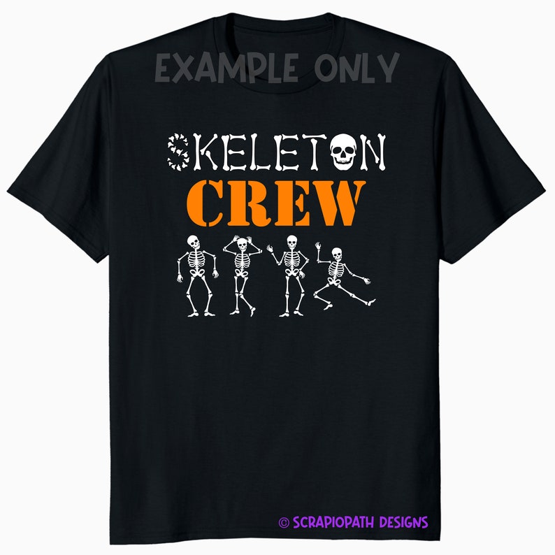 Skeleton Crew Words With Dancing Skeltons SVG PNG JPG Digital Cut File ...