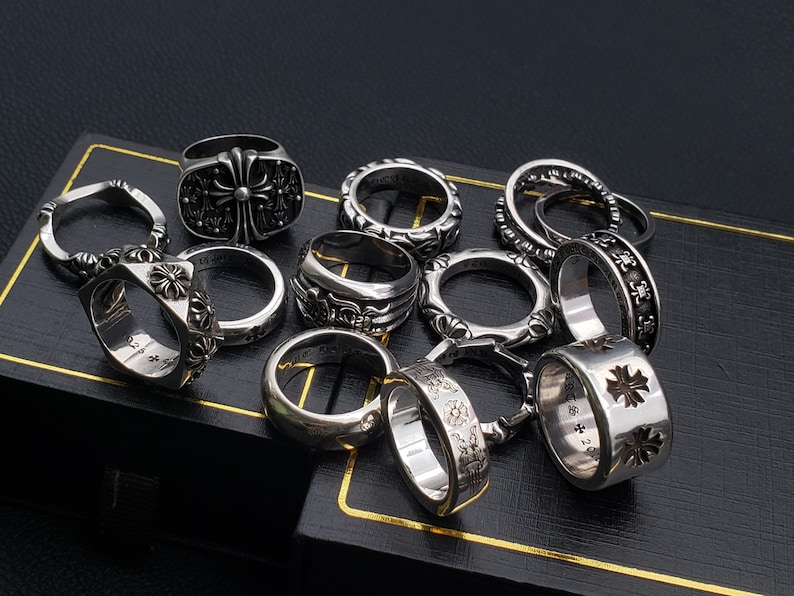 Chrome Hearts Inspired Classic Statement Ring Collection - Etsy