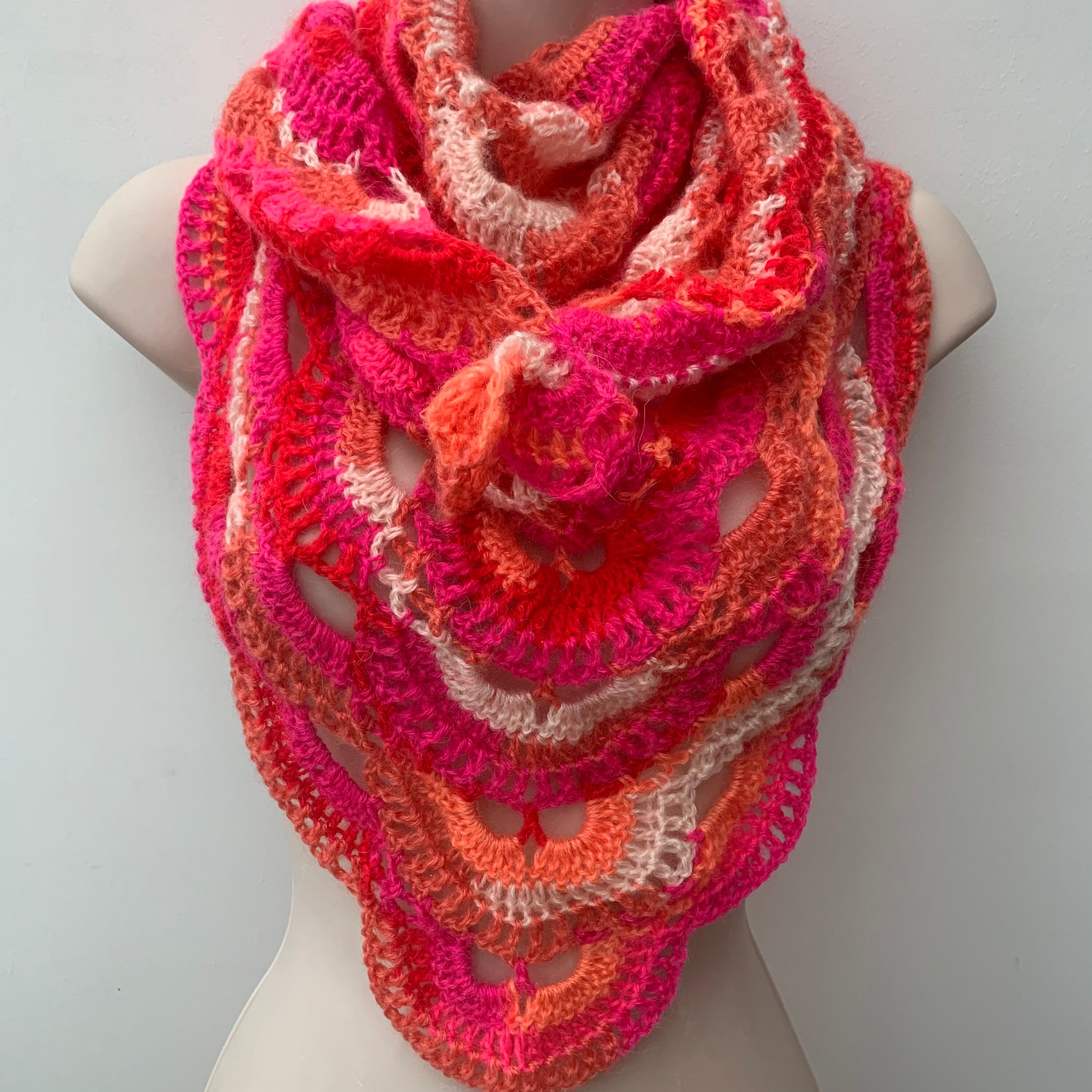 Crochet Shawl / Scarf in virus Pattern | Etsy