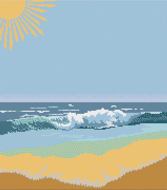 C2C / Graphgan Chart Beach & Sun - Etsy