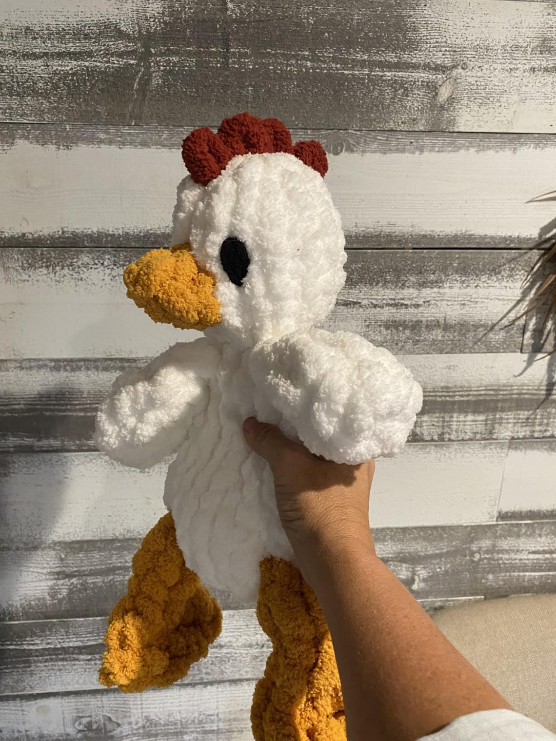 Chunky Knit Chicken Stuffy: Finger Knit Plush Toy - Etsy