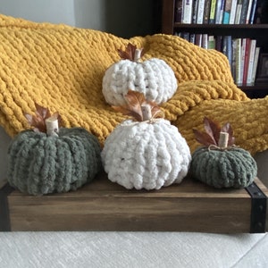 Chunky Knit Pumpkin - Assorted Sizes, Seasonal Pumpkins, Adorable Fall ...
