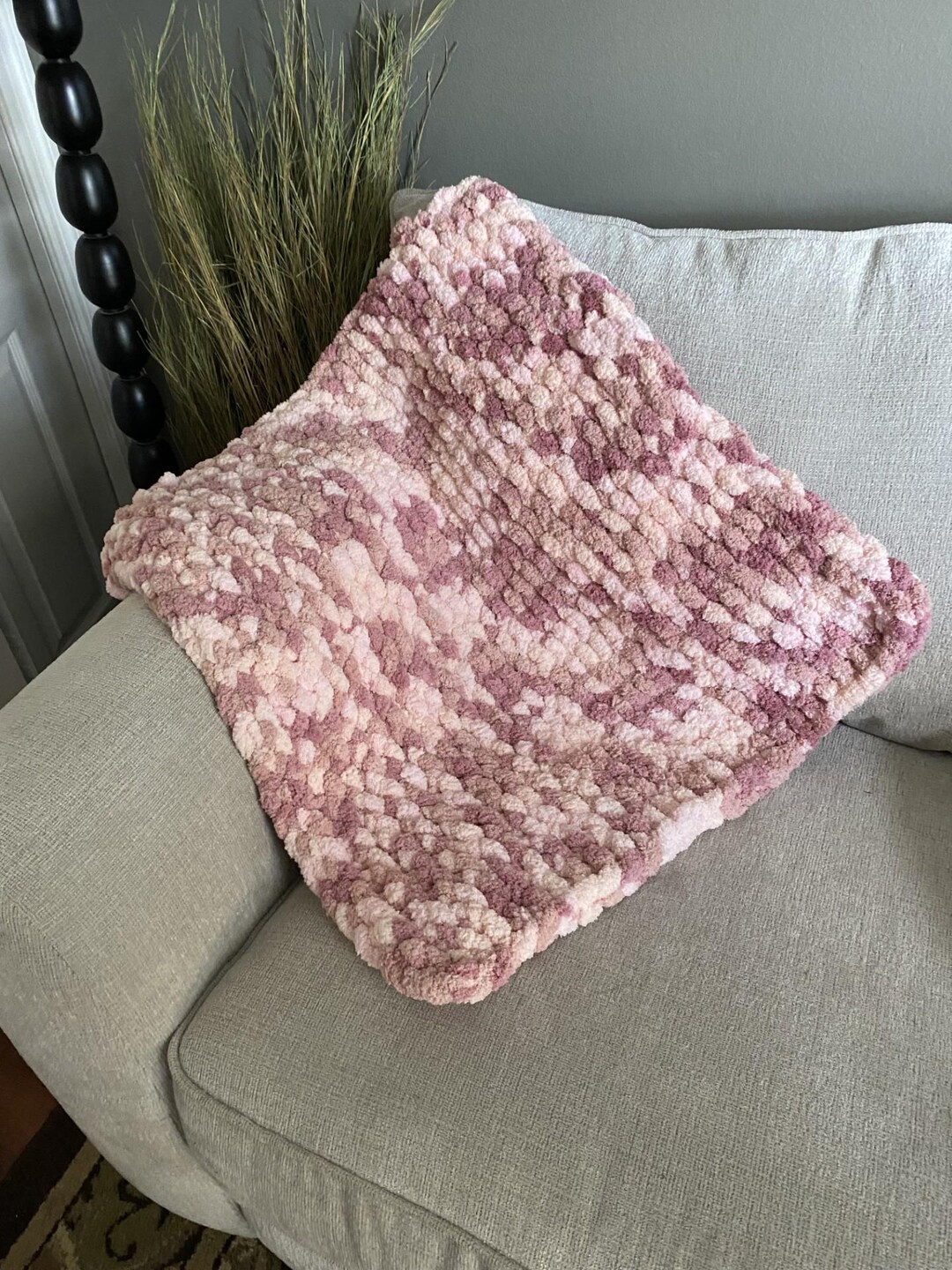 Handmade Baby Blanket – Mauve & Blush Tones – Ultra Soft Baby Shower ...