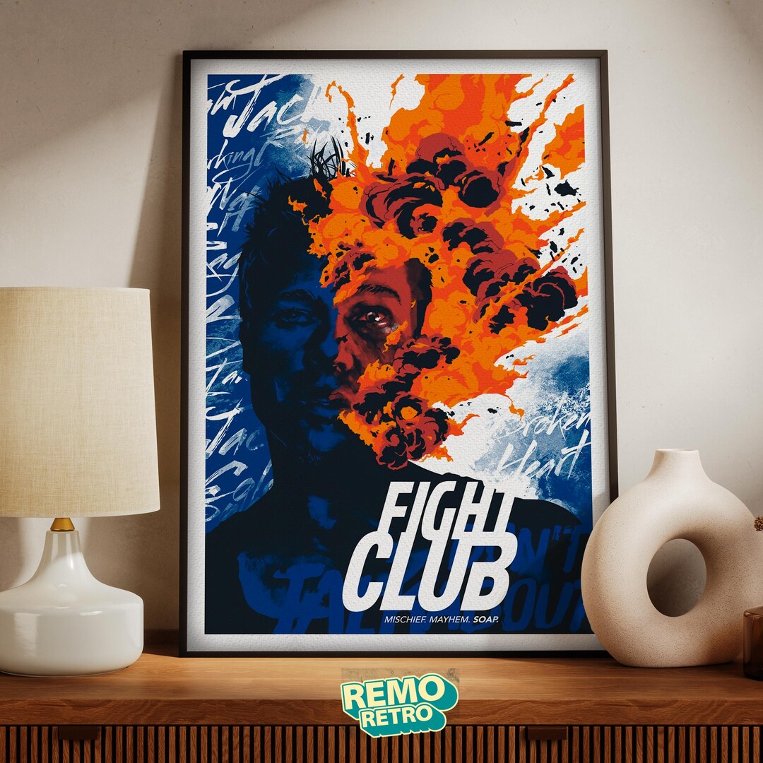 Fight Club Poster Wall Art Wall Prints Home Decor Canvas Print Gift ...