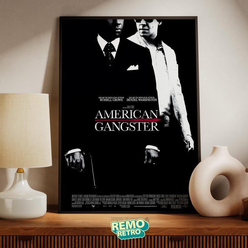 American Gangster Poster Wall Art Wall Prints Home Decor Canvas Print ...