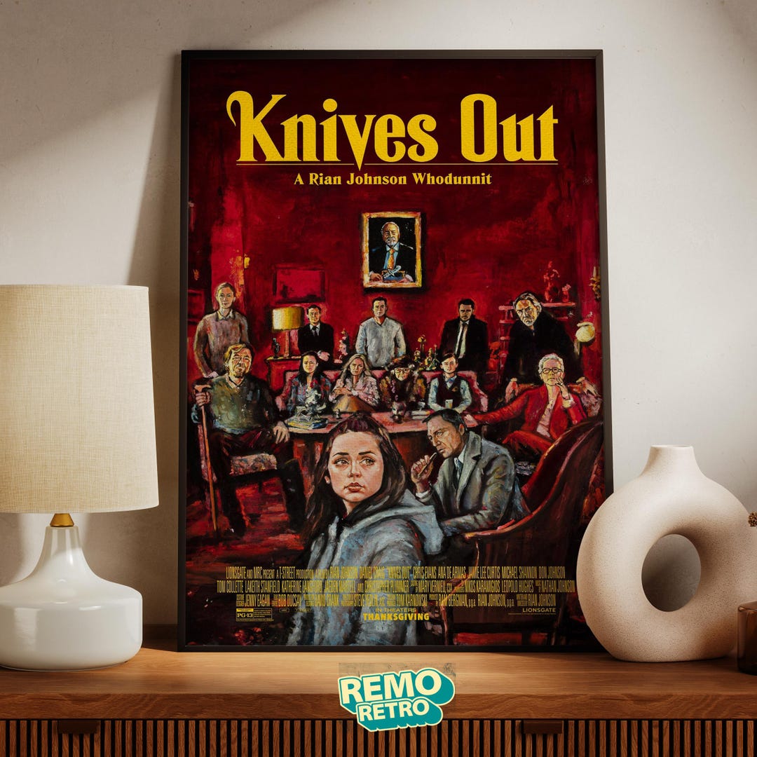 Knives Out Poster Wall Art Wall Prints Home Decor Canvas Print Gift ...