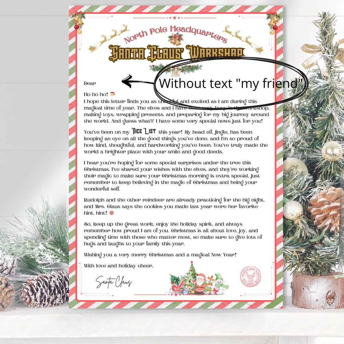 Personalized Nice List Certificate & Santa Letter – Digital Download ...
