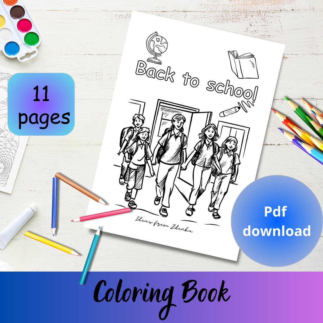 Back to School Coloring Book for Kids – Fun and Educational School ...