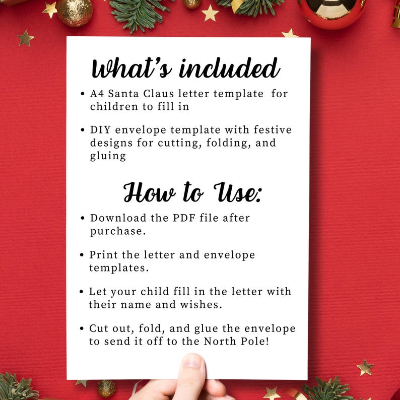 Printable Santa Letter Coloring Set | Dear Santa Letter & Envelope ...