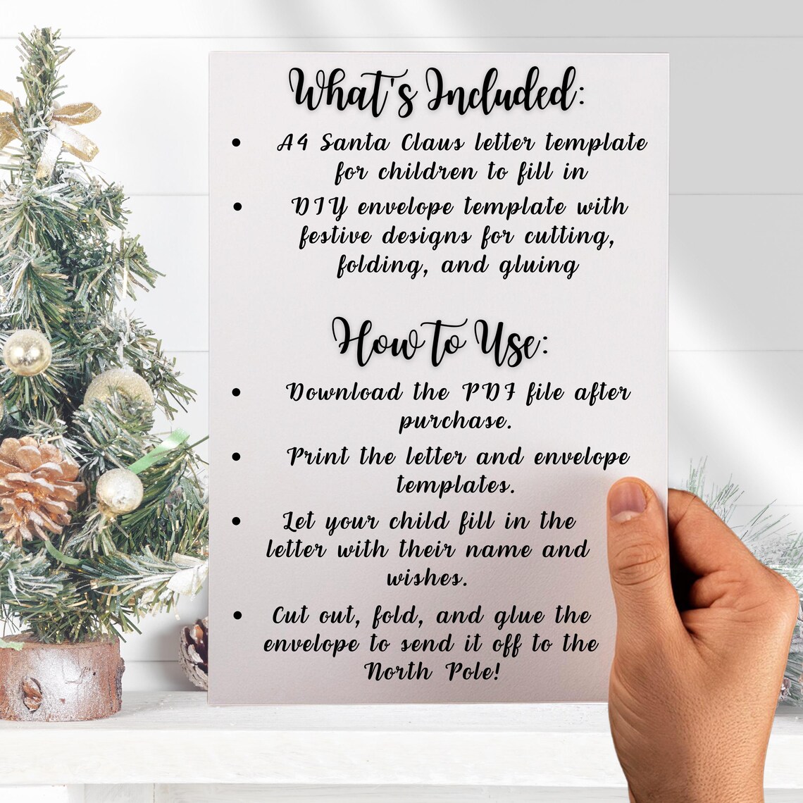 Printable Christmas Letter to Santa With DIY Envelope | Kids Holiday ...