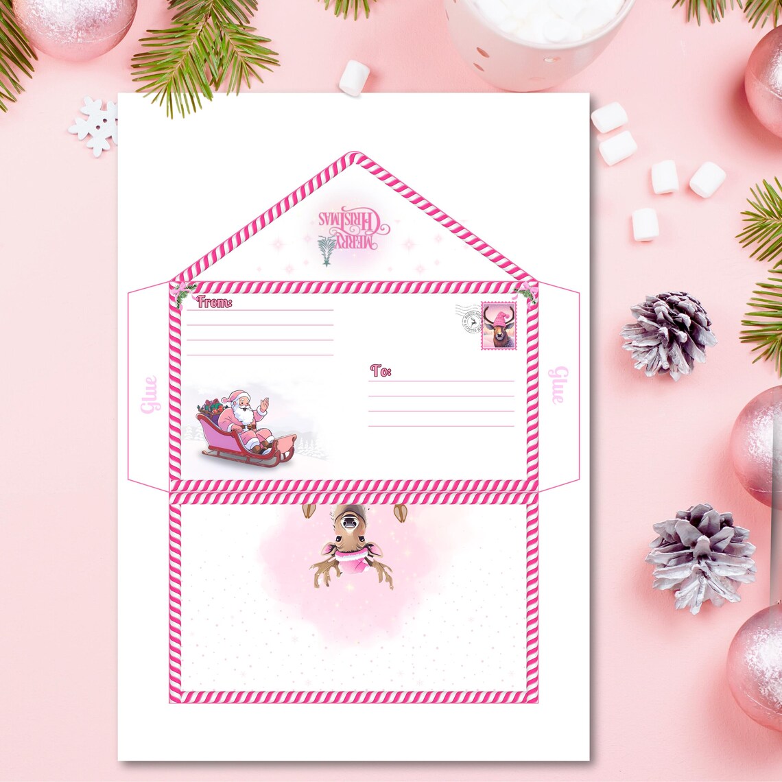 Letter to Santa Printable Pink Collection – Christmas Wish List ...