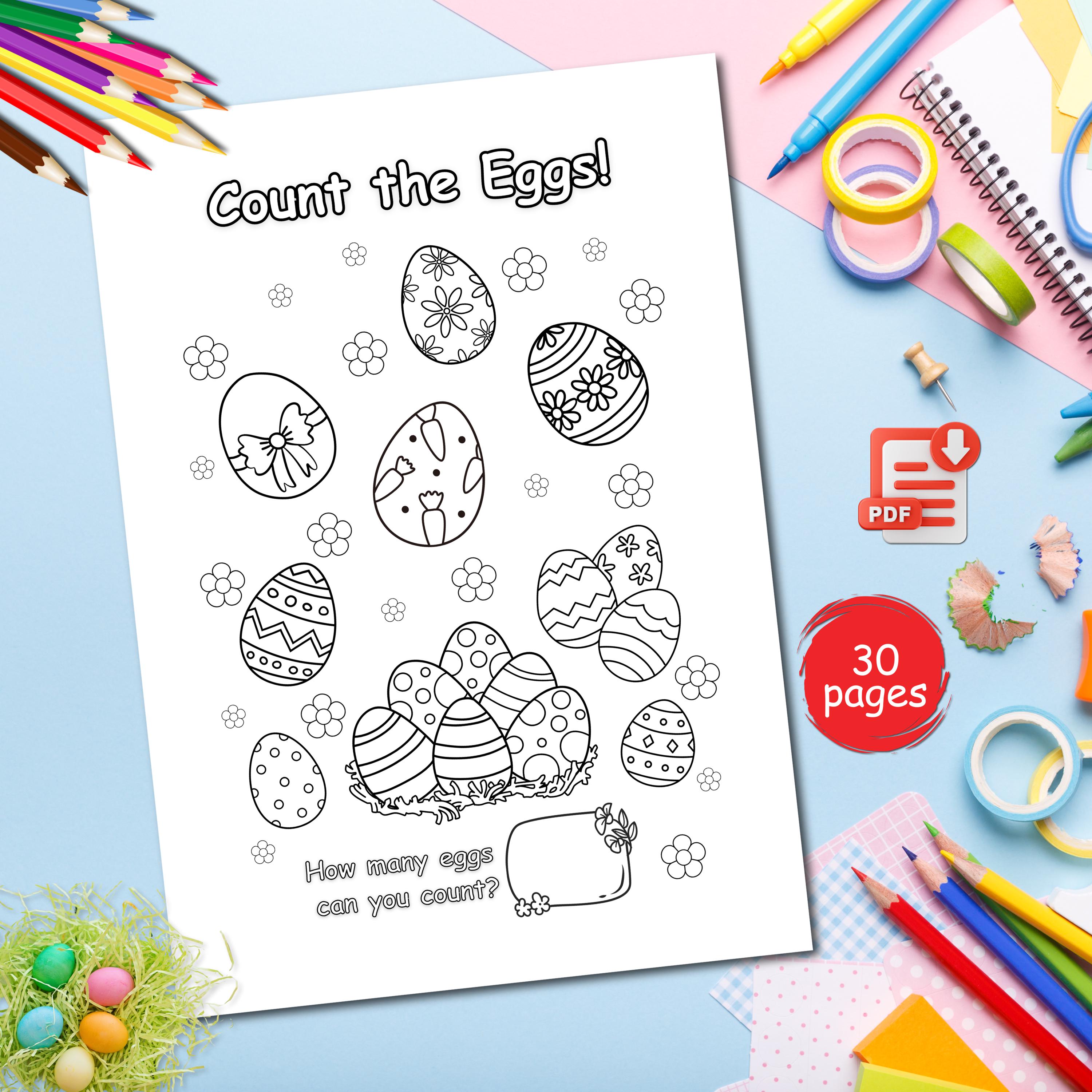 Easter Coloring Book for Kids – 30 Fun Pages With Easter Bunny, Chicks ...