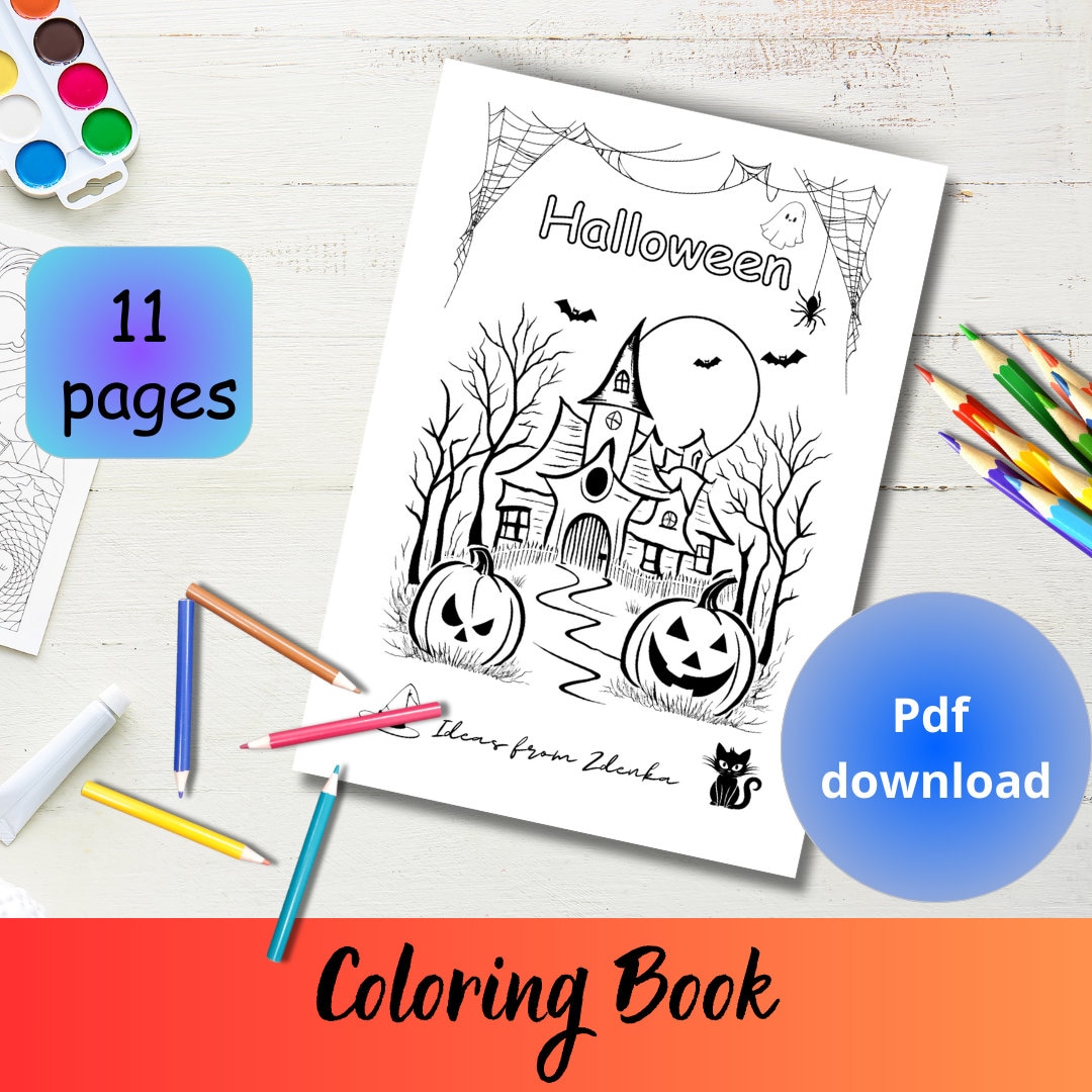 Halloween Coloring Book for Kids – Spooky Fun With Haunted Houses ...