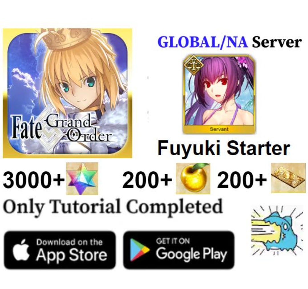 Fate Grand Order FGO [NA] Global Fuyuki Starter Account Scathach Skadi ...