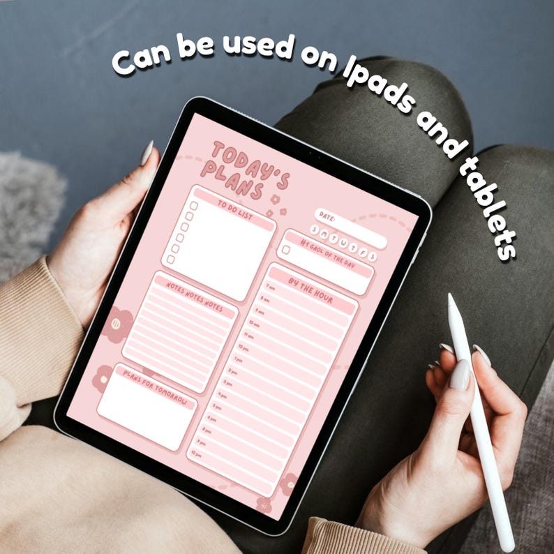 Cute Daily Planner for Productivity Printable Planner Kawaii Digital ...