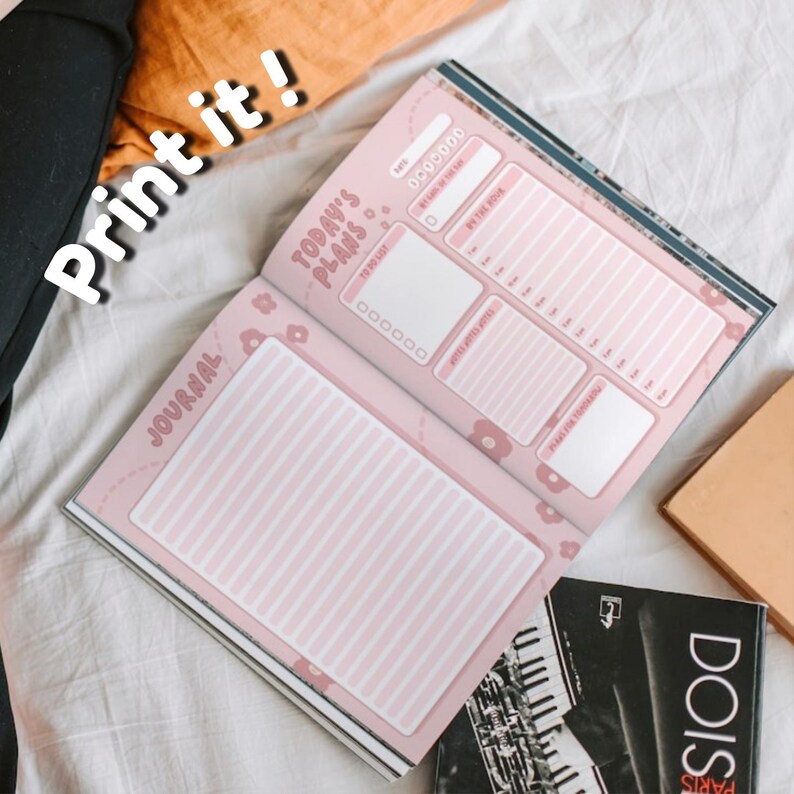 Cute Daily Planner for Productivity Printable Planner Kawaii Digital ...