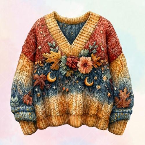 Watercolor Cozy Sweaters PNG Clipart Set 10 Images Digital Download ...
