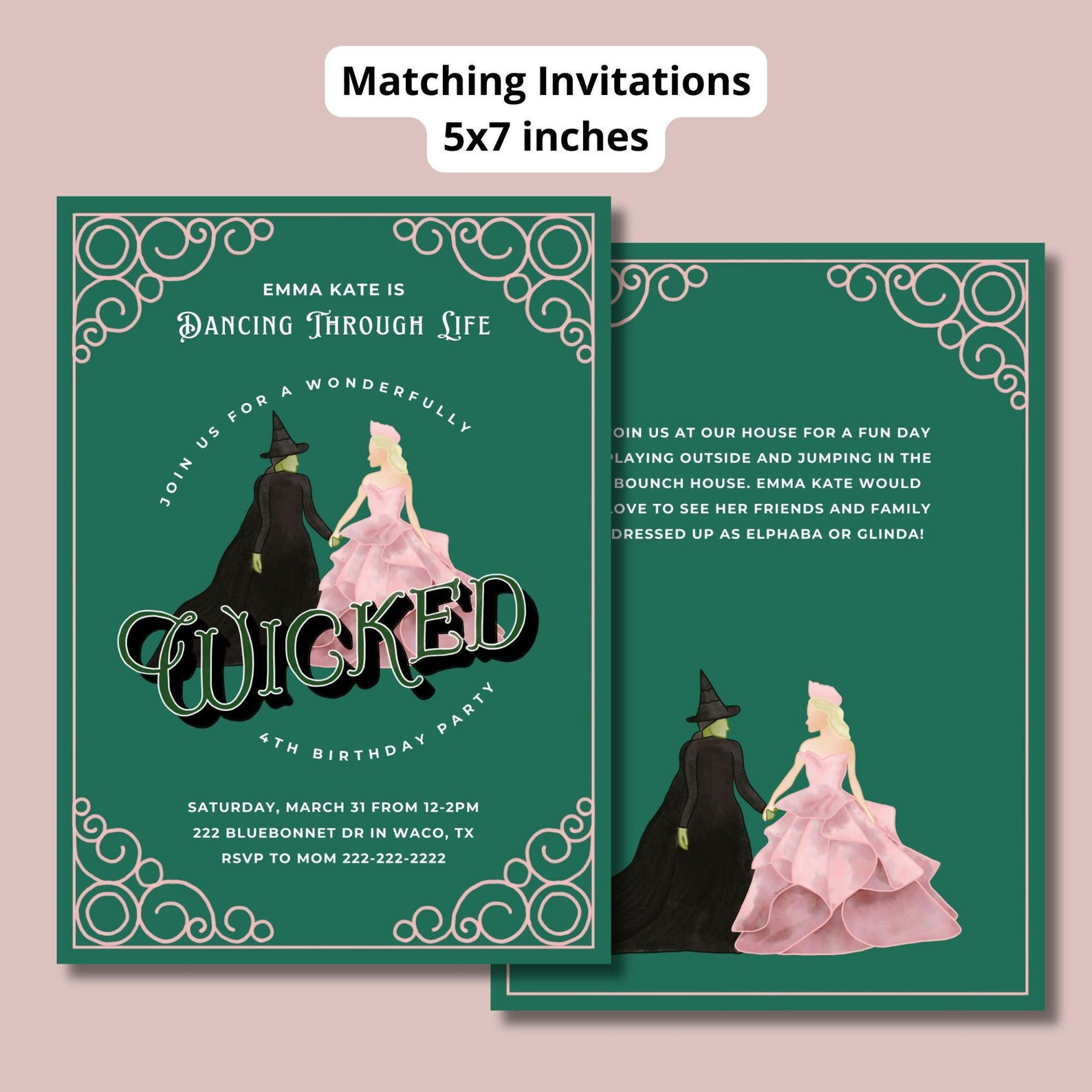 Wicked Birthday Party Sign Poster: Customizable Canva Template (digital ...