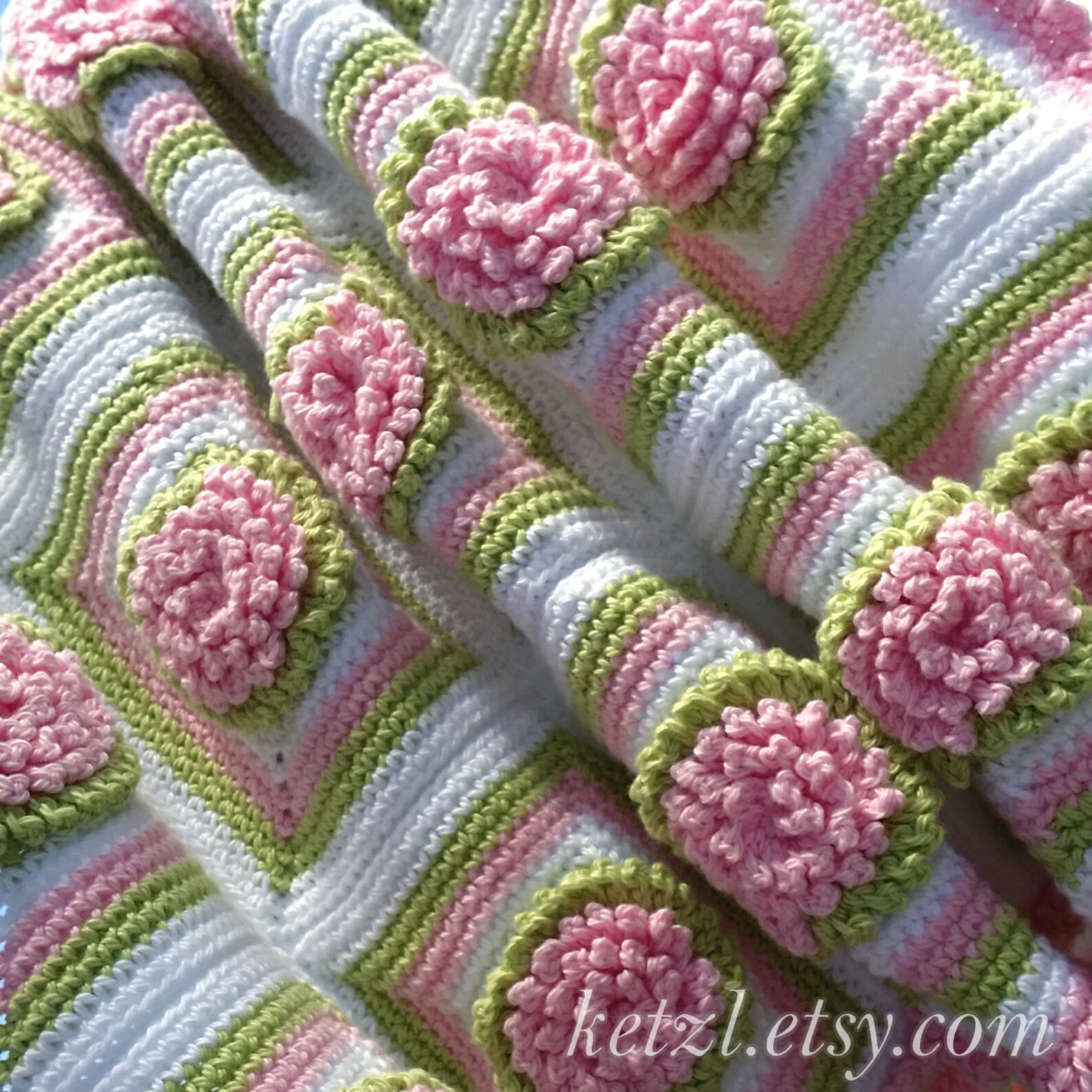 Crochet Pattern Baby Blanket Afghan Bunny Rug Chrysanthemum - Etsy