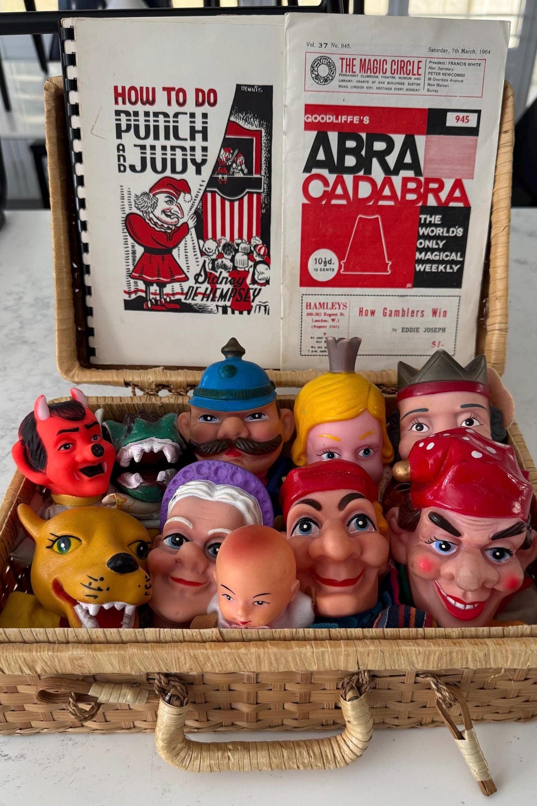 Vintage Punch and Judy Hand Puppet Set With Books and Case - Etsy