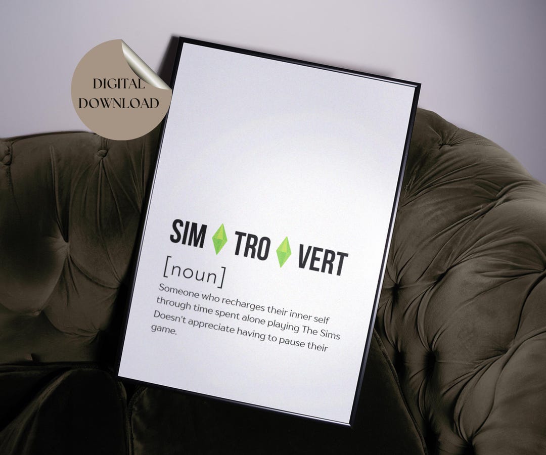 Sims 4 Inspired Wall Art Print, Sims 4 Wall Print, the Sims 4 Print ...