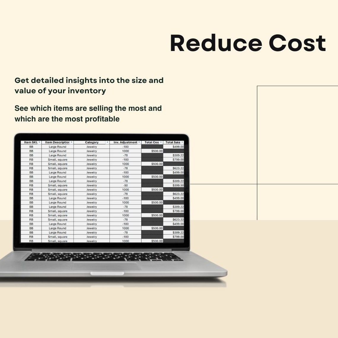 Inventory Tracker, Excel Inventory Planner, Sales Tracking Log ...