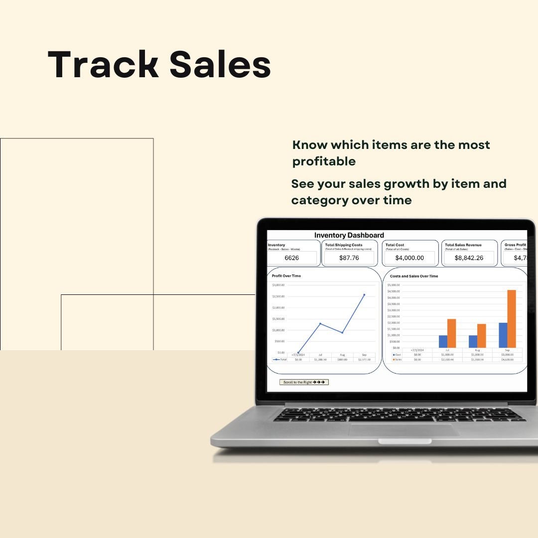 Inventory Tracker, Excel Inventory Planner, Sales Tracking Log ...