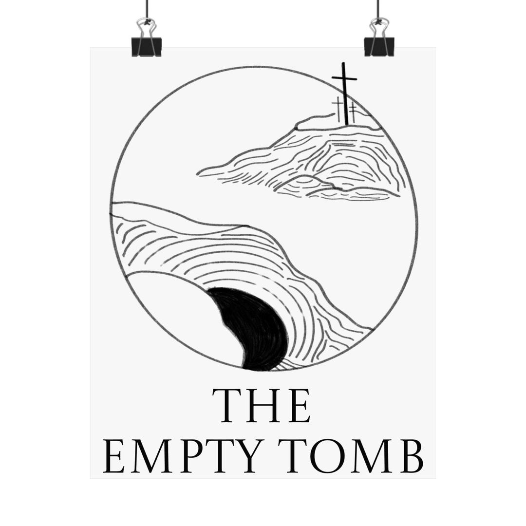 Christian Wall Art Empty Tomb Print He is Risen Poster Bible Verse ...