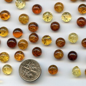 AMBER Natural Baltic Amber ONE 8mm Round Cabochon Sopot Poland - Etsy